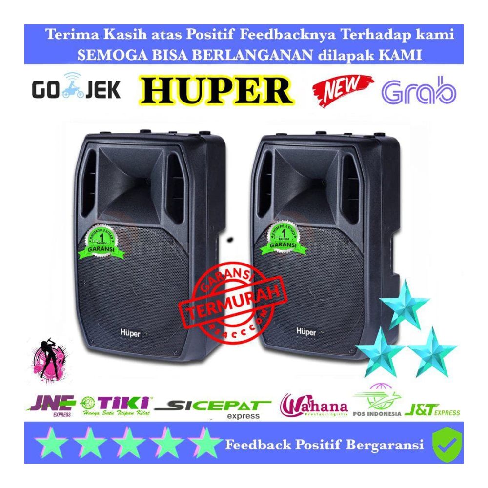 Speaker Pro Huper Ak15a Sepasang Original 15 Inch Lazada Indonesia