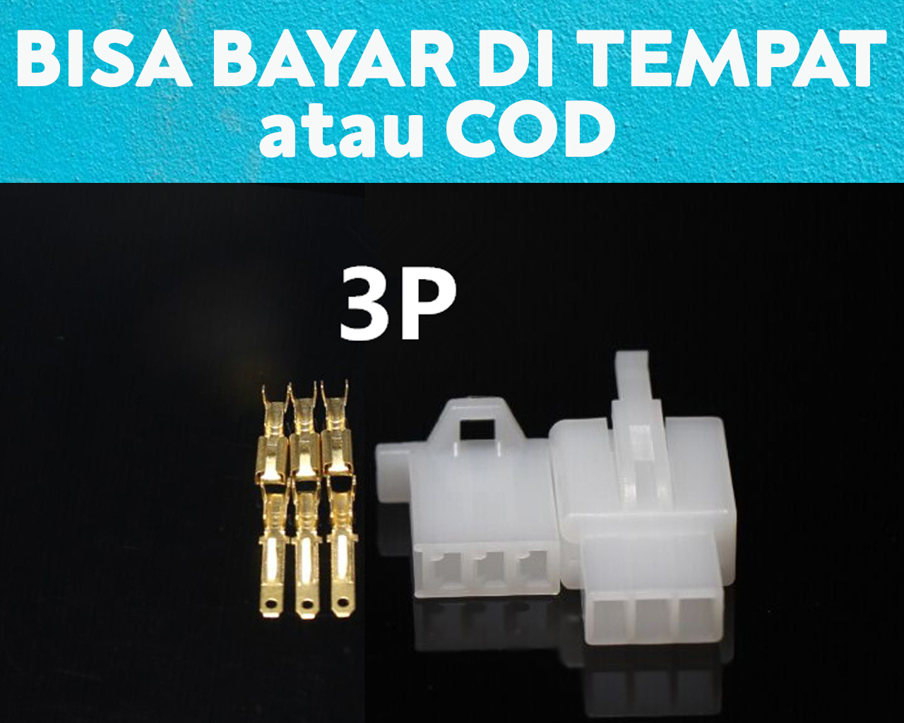[Kosongan] Socket 3 pin Kecil + Skun / Soket Motor / Konektor /Kabel ...