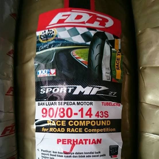 BAN FDR Sport MP27 90/80 Ring 14 Ban Motor Kering Race soft compound MP ...