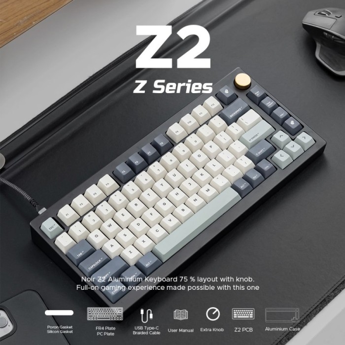 Noir Z2 Aluminum Custom Mechanical Keyboard | Lazada Indonesia