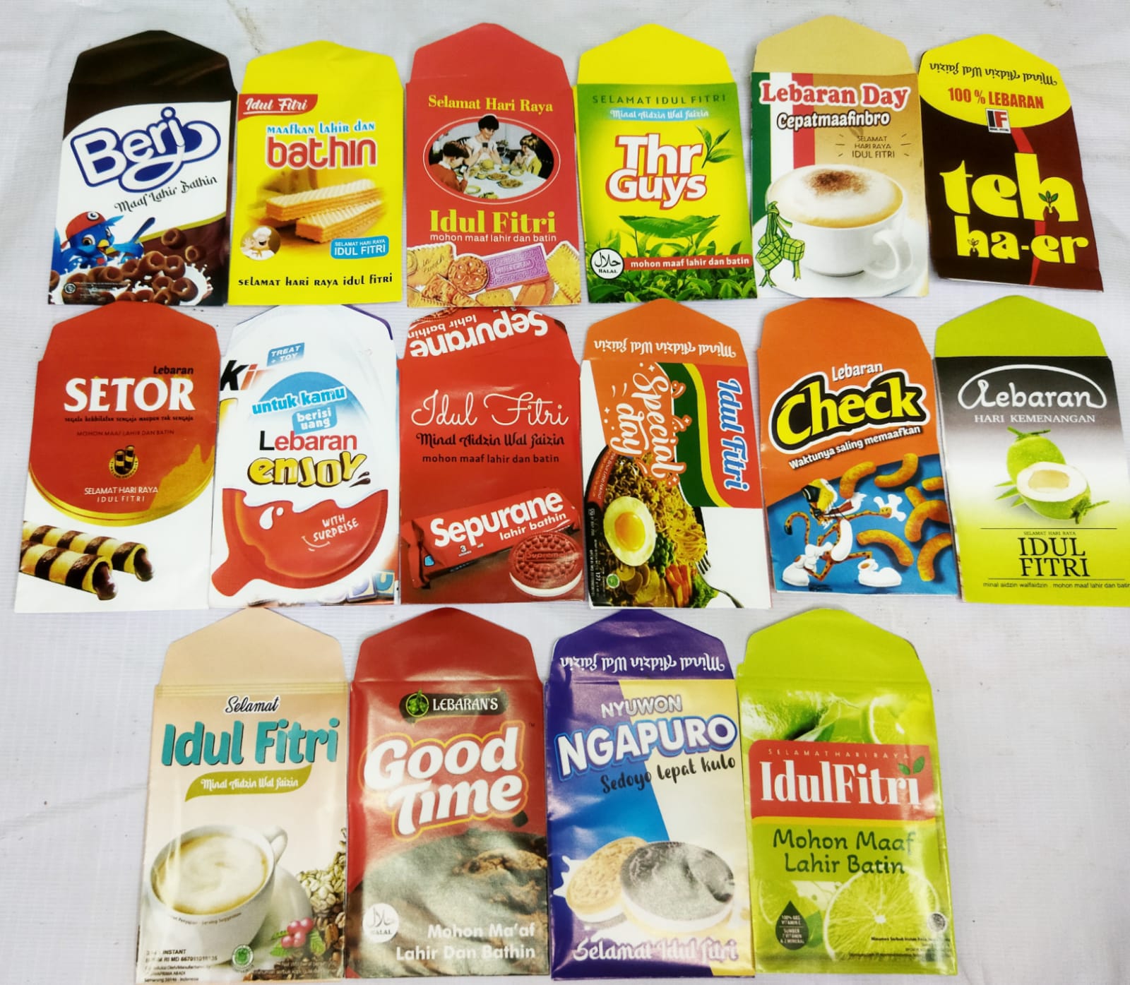 AMPLOP LEBARAN Snack VIRAL isi 10 / AMPLOP IDUL FITRI/ Amplop Lebaran ...