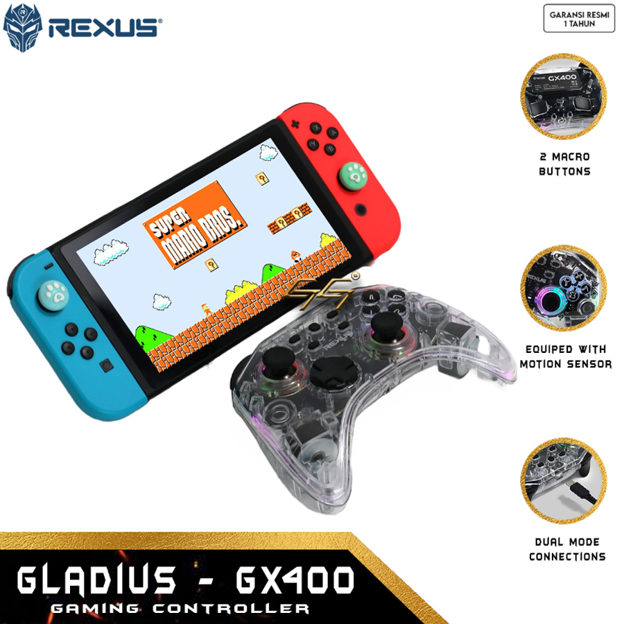 Rexus GX400 Gladius GX-400 Multiplatform Bluetooth Gamepad | Lazada ...