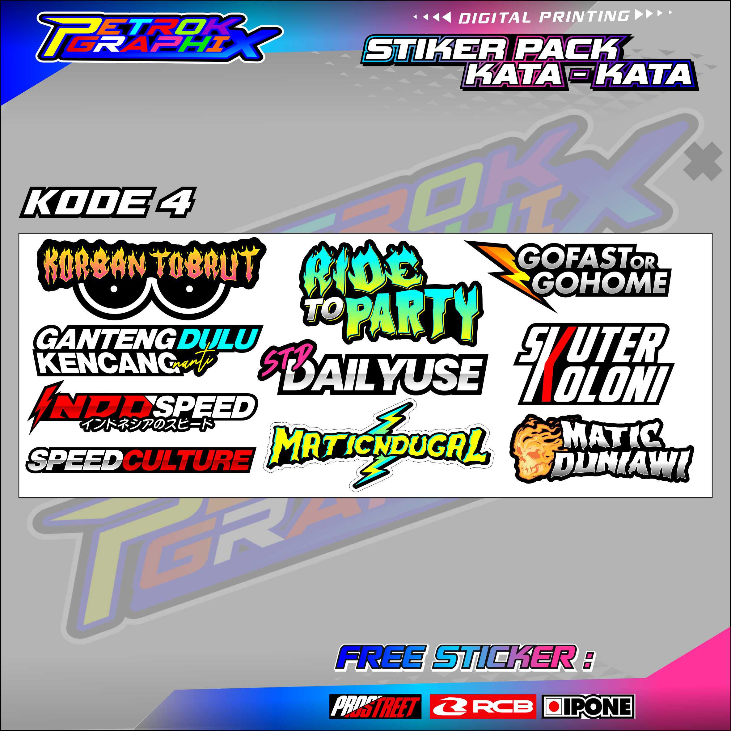 STIKER PACK KATA KATA RACING LENGKAP STIKER PACK SPONSOR RACING STIKER ...