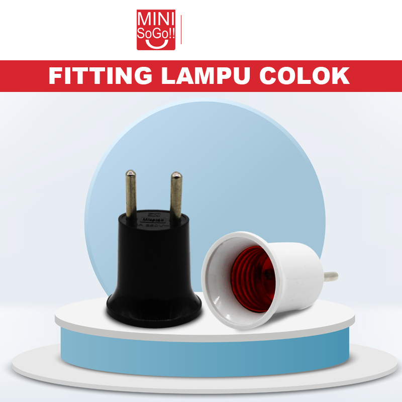 Fitting Lampu Colok / Fitting Lampu Colokan Fitting E27 Warna Hitam ...