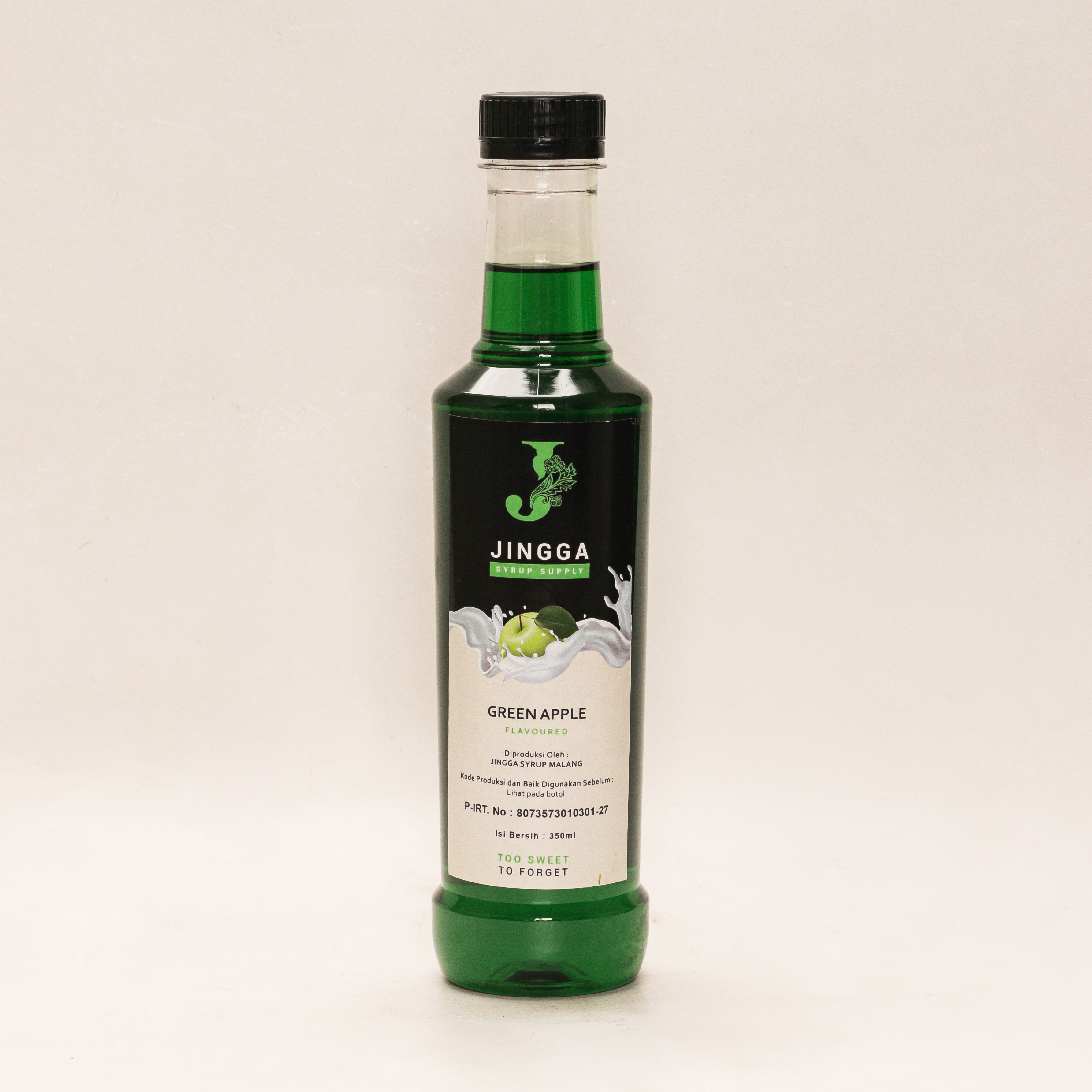JINGGA Green Apple Syrup 350 ml - Sirup Flavour Apel Hijau Untuk ...