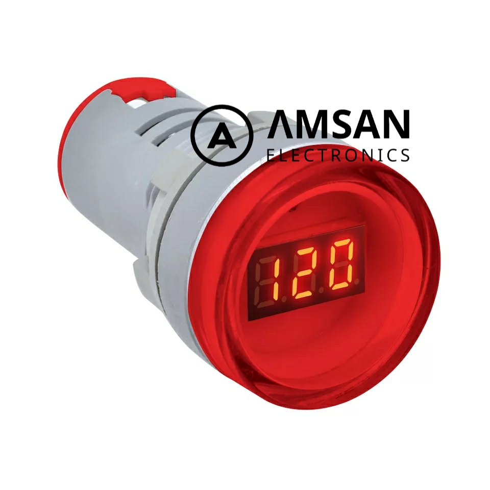Pilot lamp Digital Voltmeter AD16 22DSV lampu pilot Volt Meter AC 220V ...