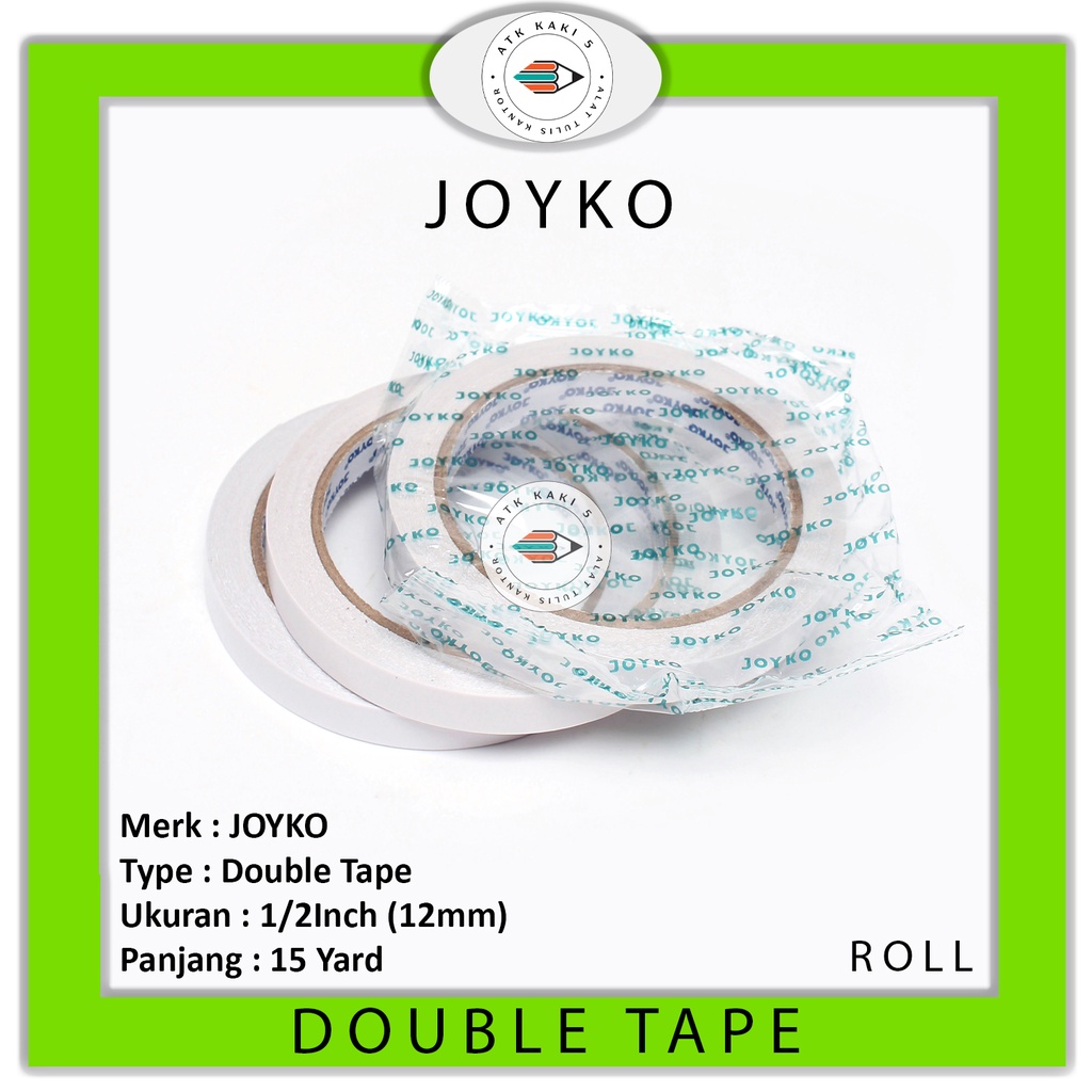 JOYKO - Double Tape 12MM X 15 YARD / 1/2 INCH - ROLL | Lazada Indonesia