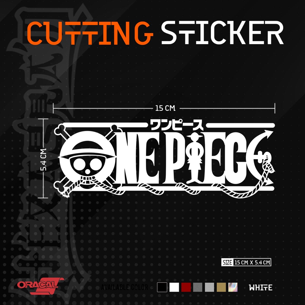 Cutting Sticker Anime One Piece Text Logo Small | Stiker Cutting Logo ...