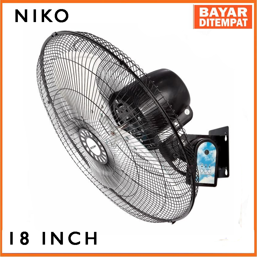 Kipas Angin Dinding Besi Niko NKW-1801R Ukuran 18 Inch angin kencang ...