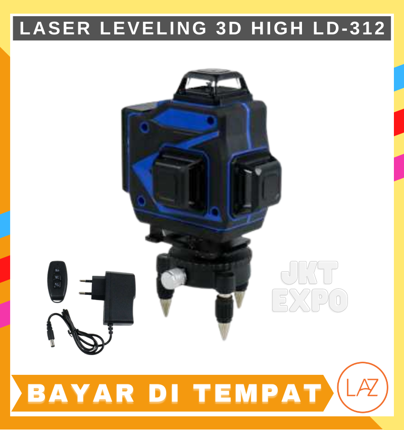 BERGARANSI LASER PENGUKUR JARAK DIGITAL LEVELING 3D HIGH 16 LINE, 12 ...