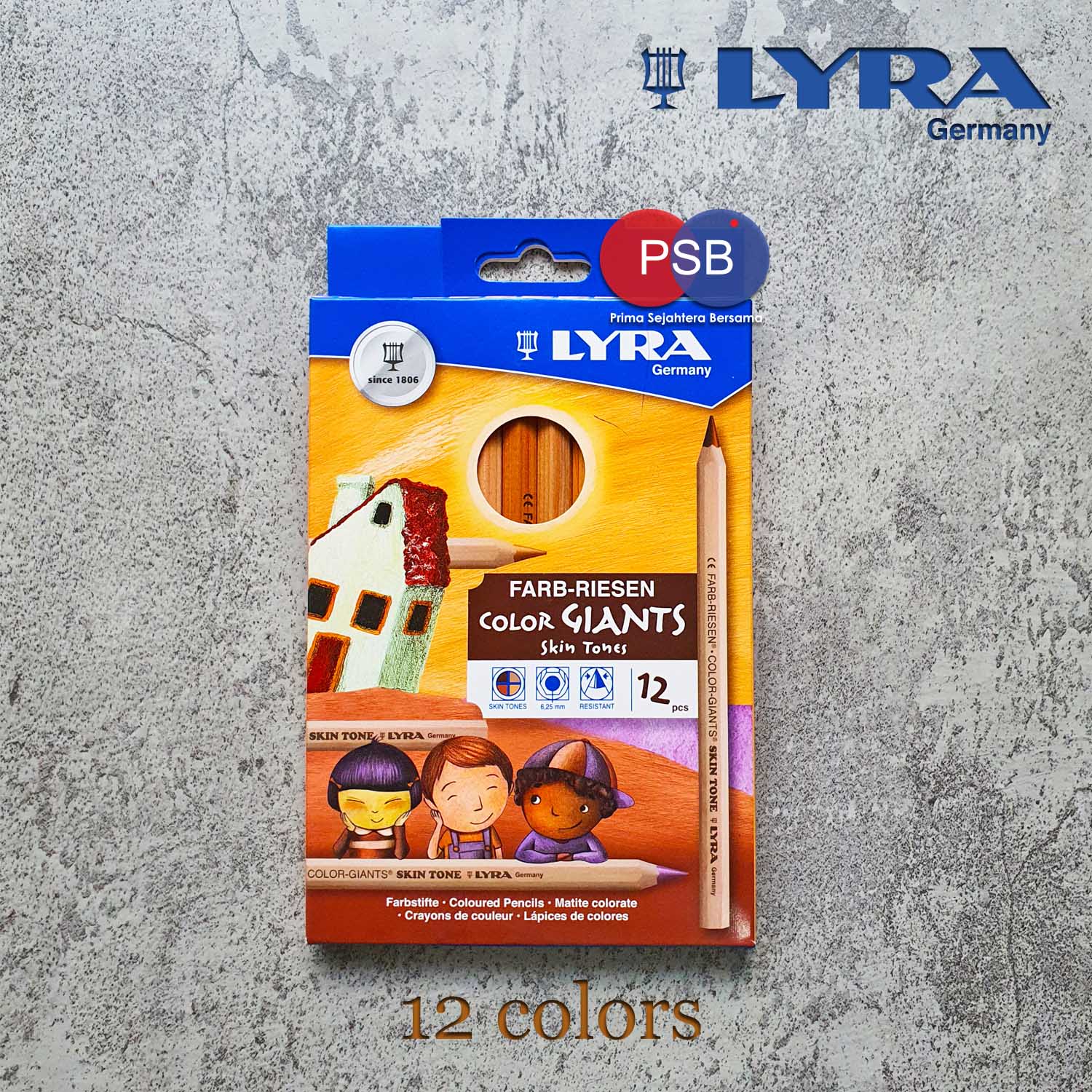 Lyra Color Giants Skin Tones set 12 warna / Pensil Warna Kulit | Lazada ...