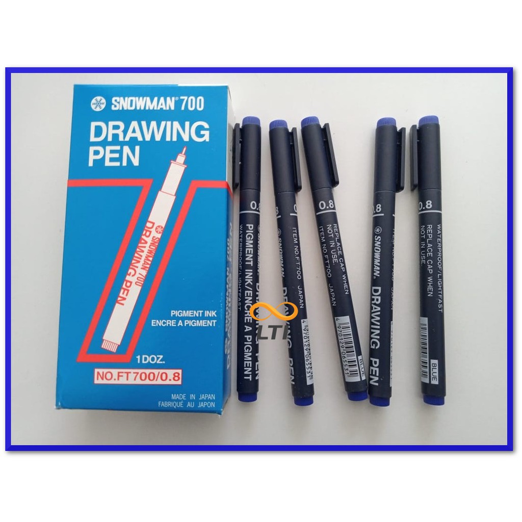 Drawing Pen Snowman FT-700 UK. Biru | Lazada Indonesia