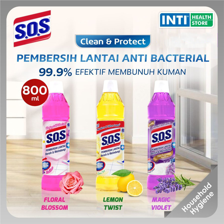 SOS | Cairan Pembersih Lantai Wangi 800ml | Karbol Lantai Botol ...