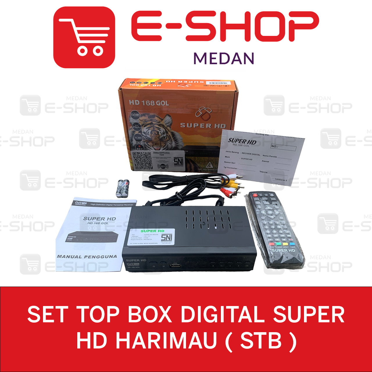 Set Top Box STB DVB T2 Digital TV Harimau Super HD 168 GOL TIGER ...