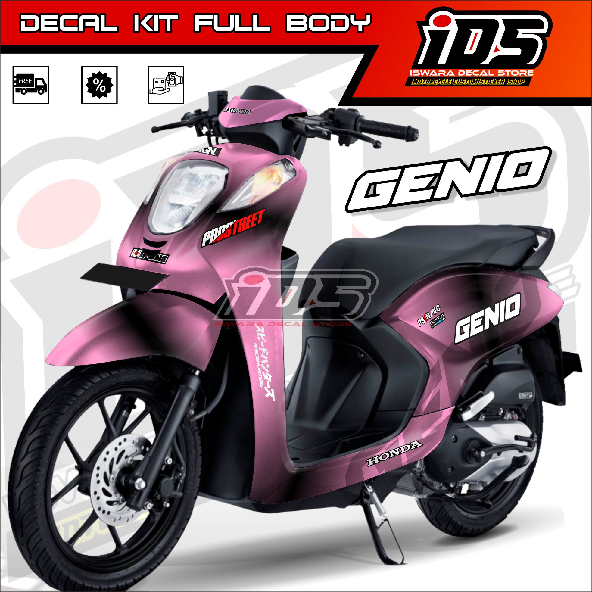 Decal Genio Full Body Sticker Motor Genio 2022 Full Body Desain Gradasi ...