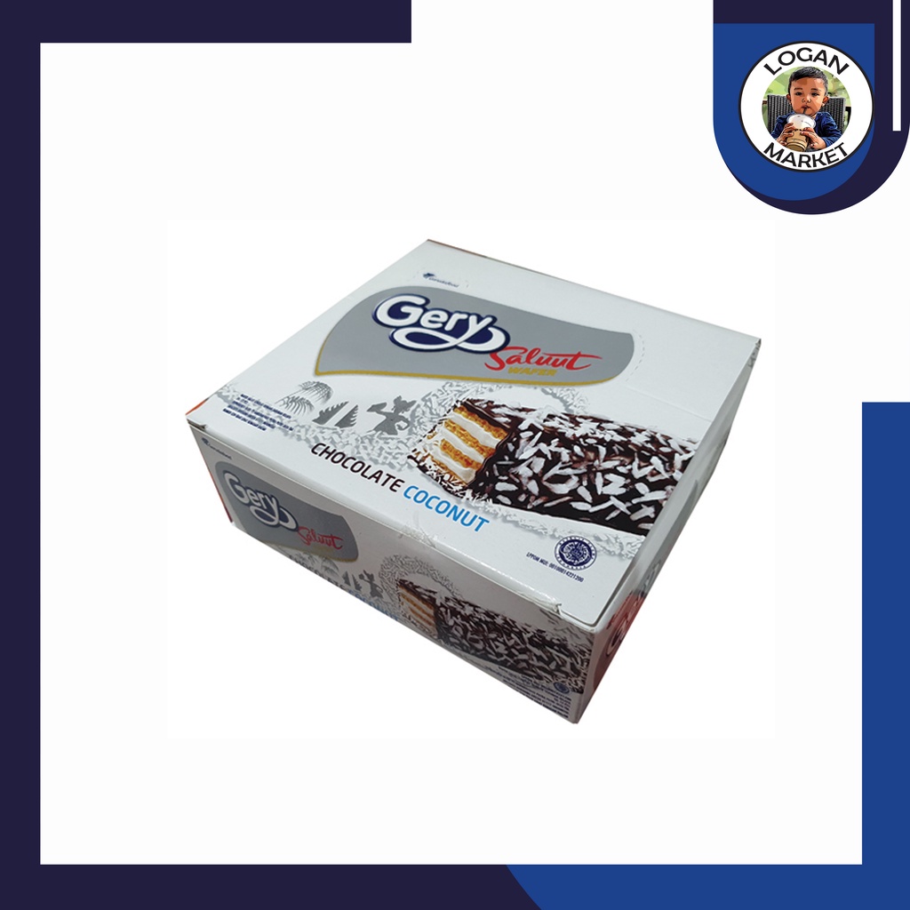 Gery Salut Saluut Wafer Coklat Kelapa Coconut Box Isi 12Pcs 12 Pcs ...