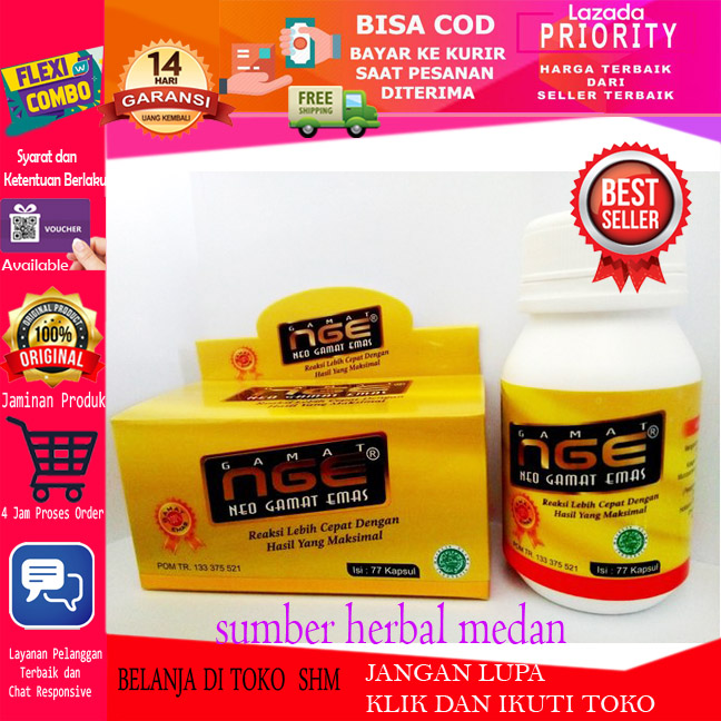 Neo Gamat Emas NGE Reaksi Cepat Hasil Maksimal isi 77 kapsul | Lazada ...