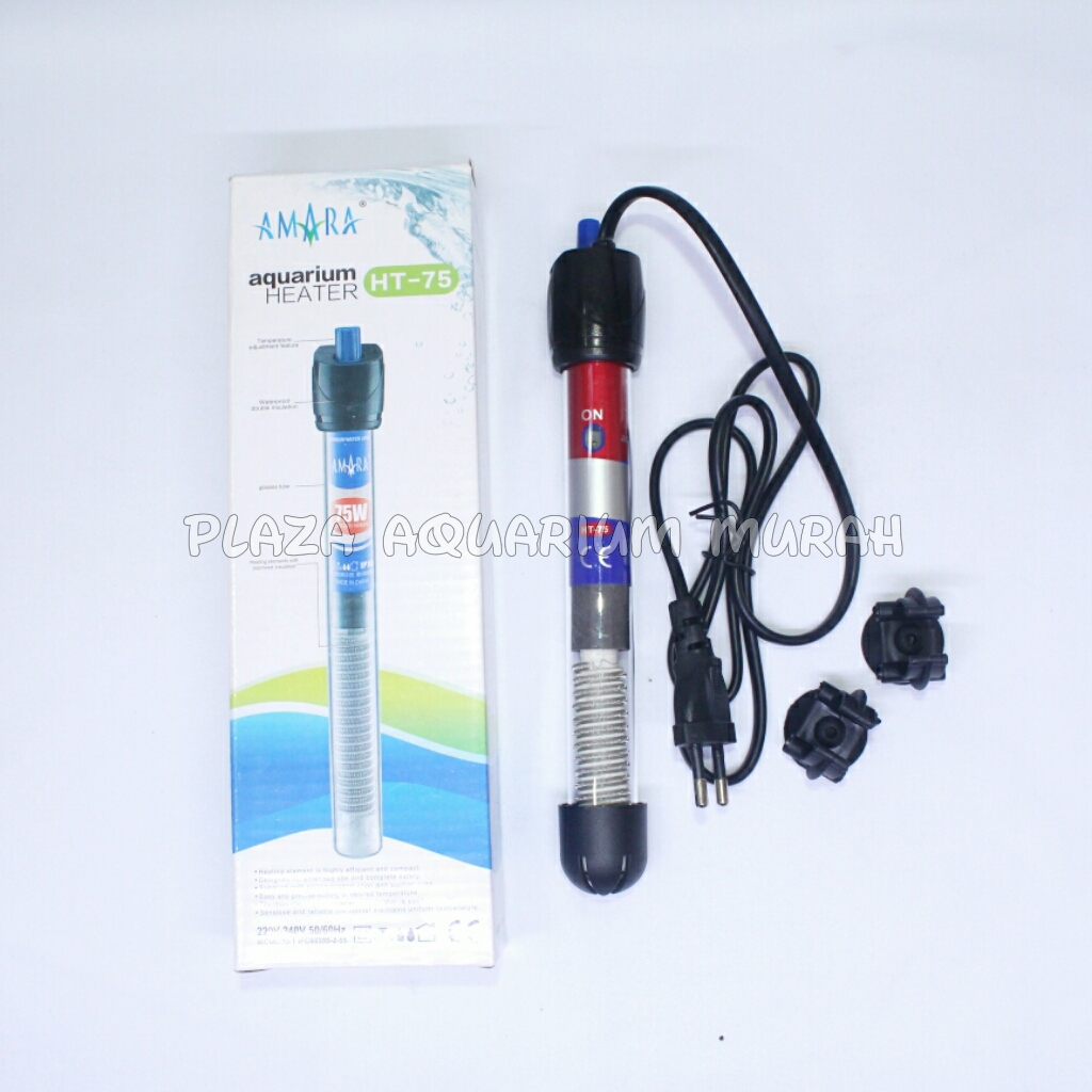 heater amara pemanas air aquarium 50 watt/75 watt/100 watt | Lazada ...