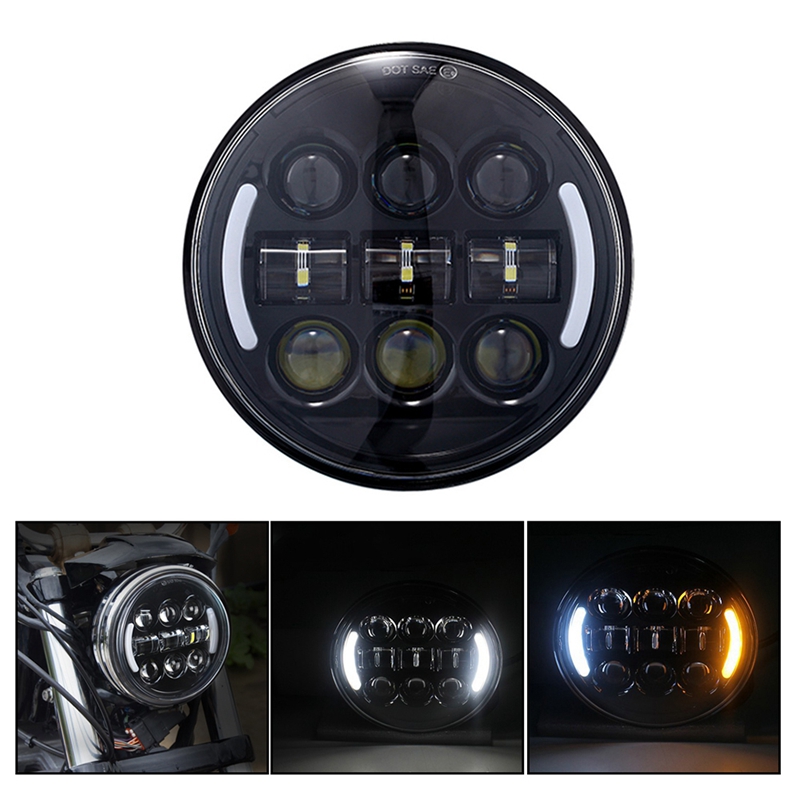 [COD][จัดส่งฟรี]45W 5.75 Inch Motorcycle Headlight LED Round Head Light ...