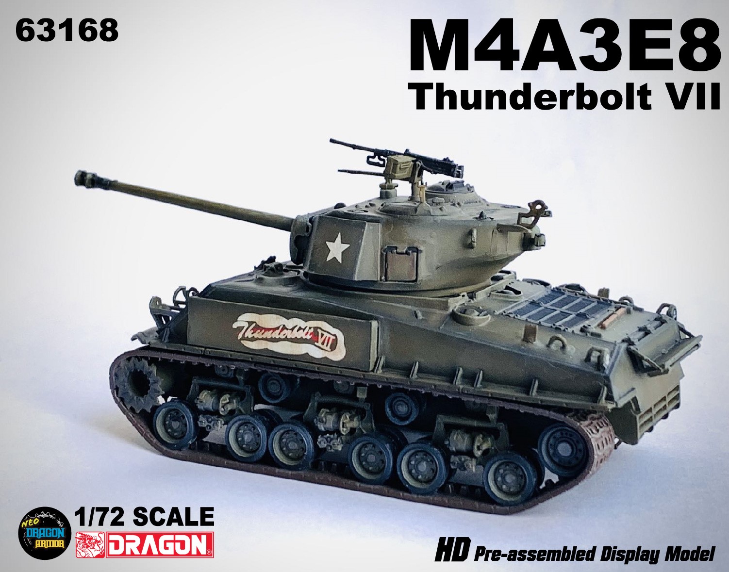 Tank Sherman M4A3E8 "Thunderbolt VII" Germany 1945 Skala 1:72 Dragon ...