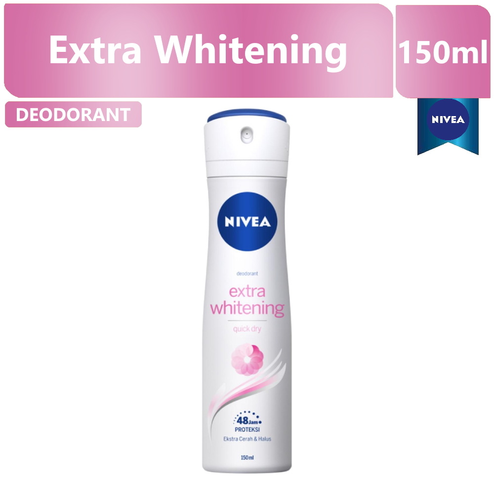 NIVEA Extra Whitening Deodorant Spray - 150ml | Lazada Indonesia