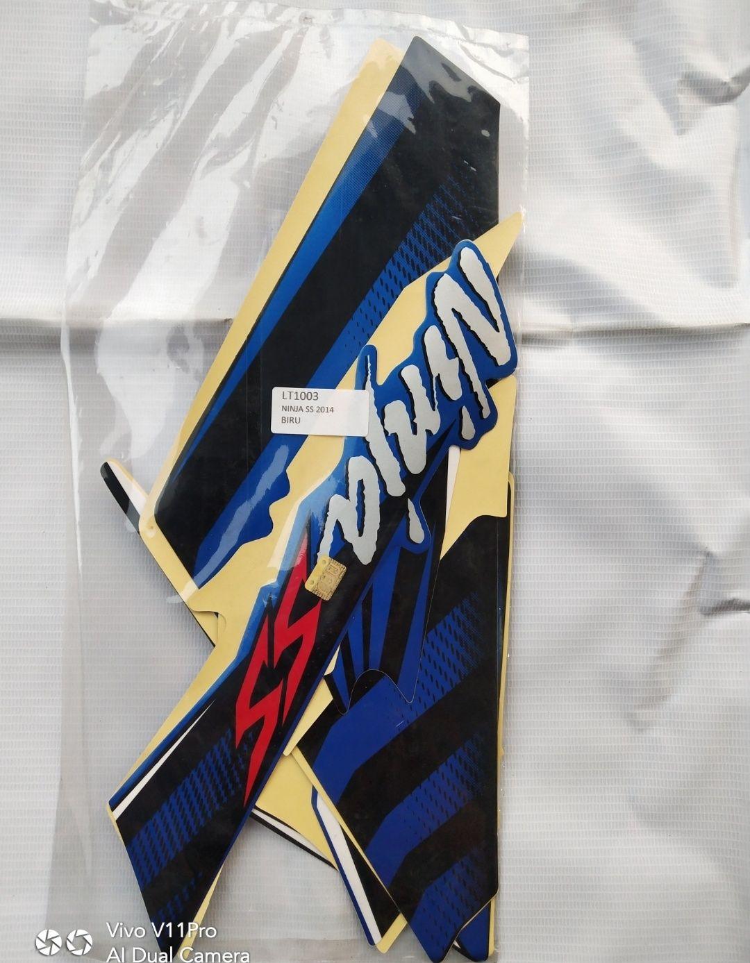 sticker striping list ninja ss 2014 biru | Lazada Indonesia