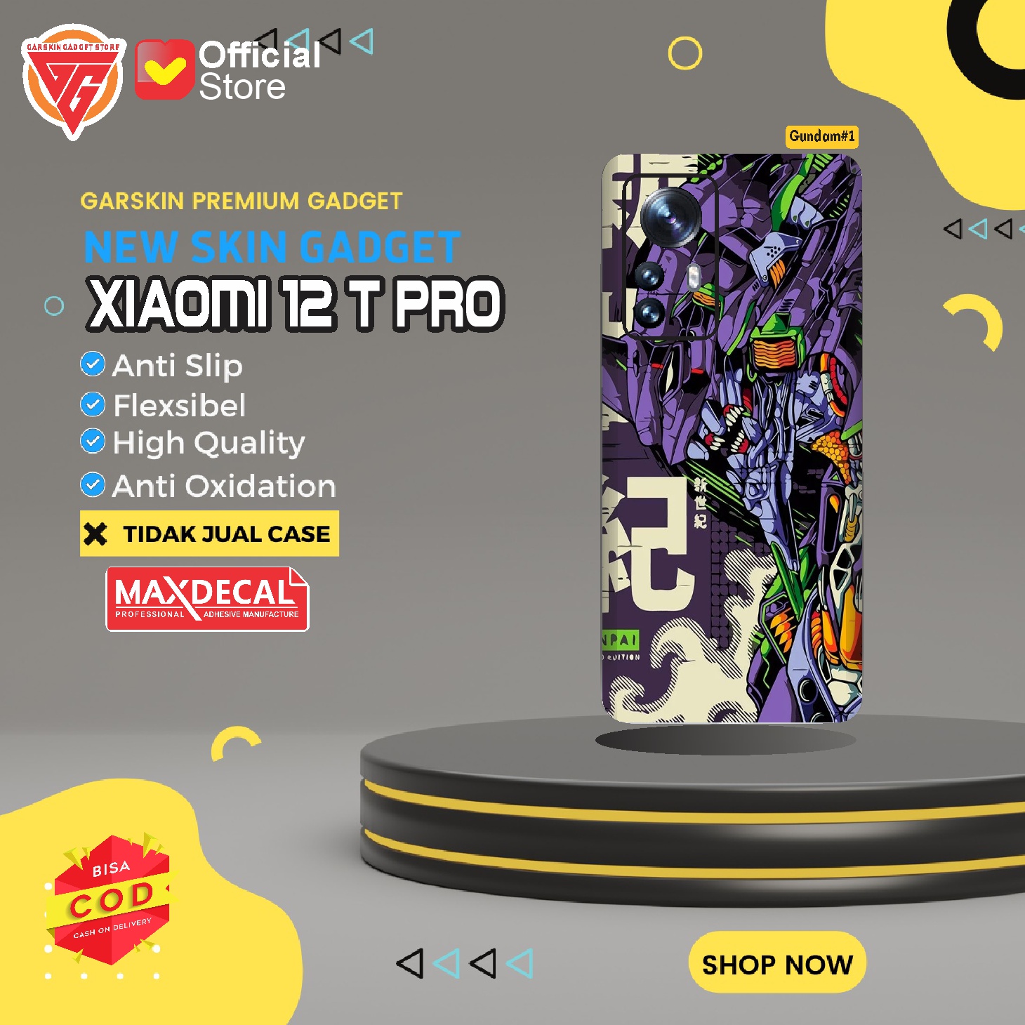 Garskin Xiaomi 12T Pro Skin Premium Gadget Motif Gundam 1-3 | Lazada ...