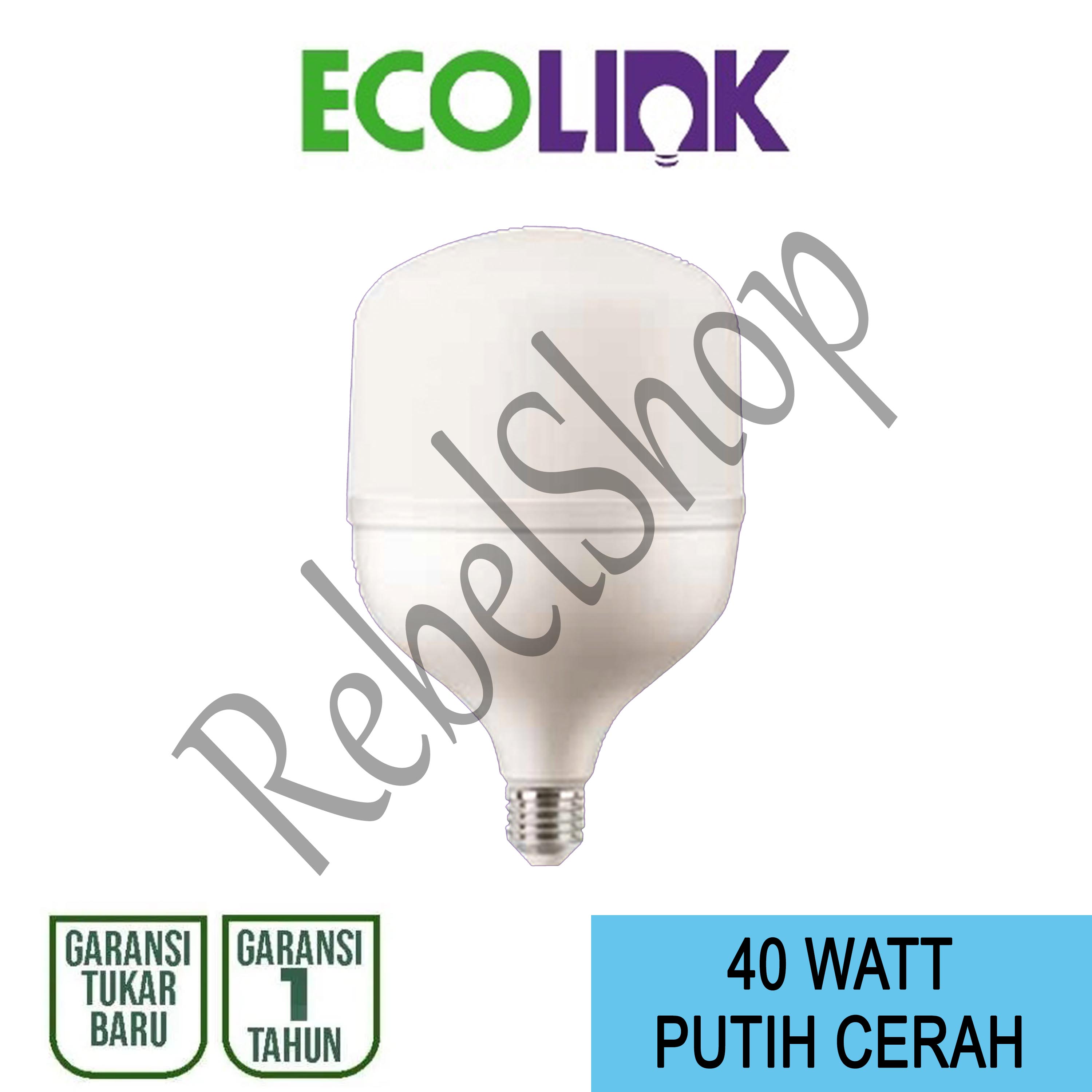 Lampu LED Ecolink Bulb Capsule 40 Watt Bohlam Putih 40W 40 W | Lazada ...