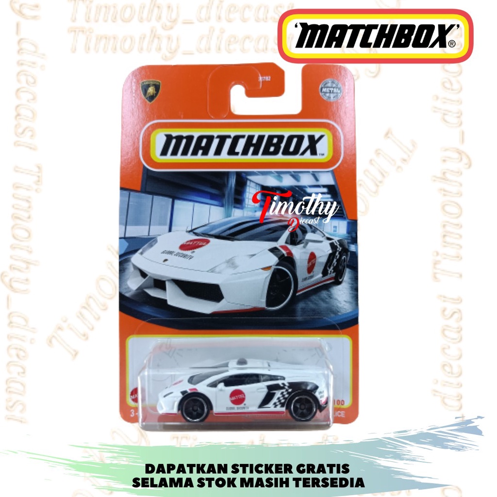 MATCHBOX LAMBORGHINI GALLARDO POLICE MATTEL COLLECTOR EDITION | Lazada ...