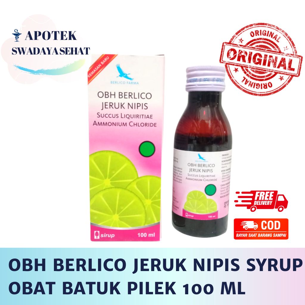 OBH BERLICO JERUK NIPIS SYRUP 100 ML - Obat Batuk Pilek Demam Sakit ...