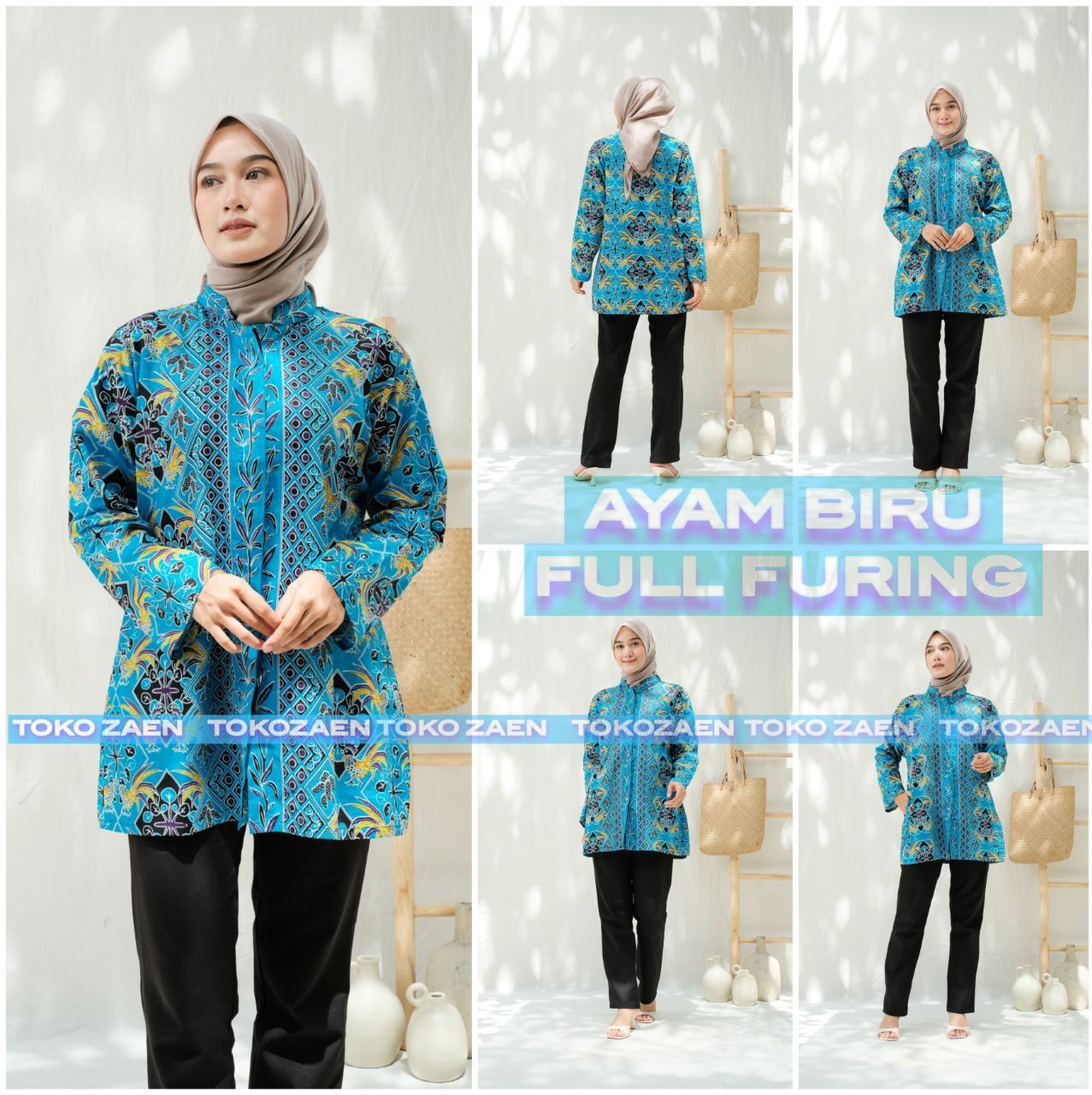 BATIK TUGU RAKSA BIRU BERFURING MOTIF BATIK KHAS TANGGERANG BANTEN DAN ...