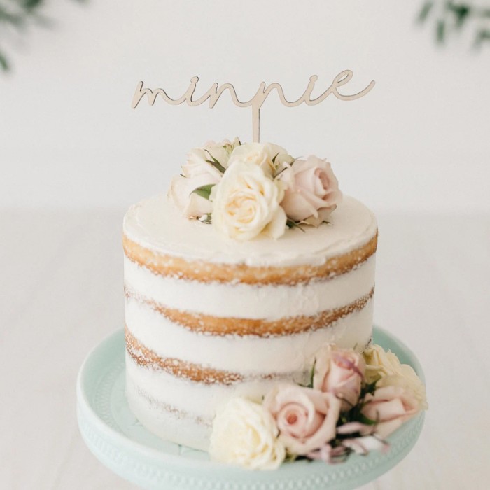 Custom Cake Topper Nama Kayu | Topper Kue Custom Nama 1 Kata - 10cm ...