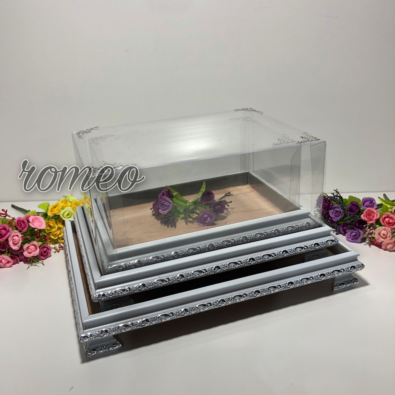 Kotak Seserahan Frame Fiber Mewah 1 set isi 3 Hantaran Pernikahan Tutup ...