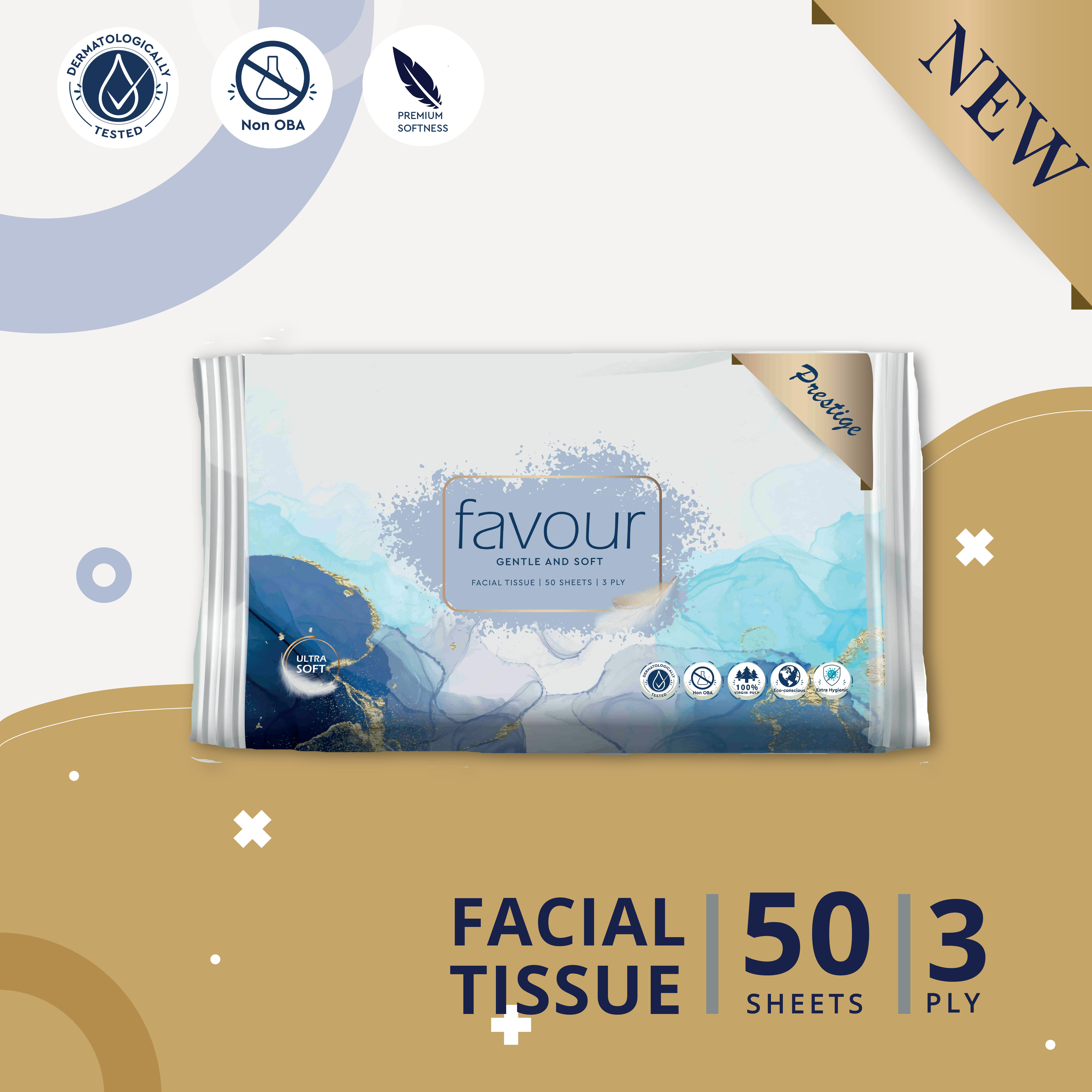 Favour Travel Pack Facial Tissue 50 Sheets - 3 ply | Lazada Indonesia