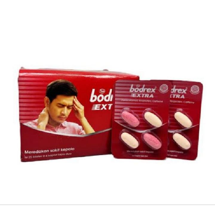 Bodrex extra obat sakit kepala, 25 strip 4 tablet | Lazada Indonesia