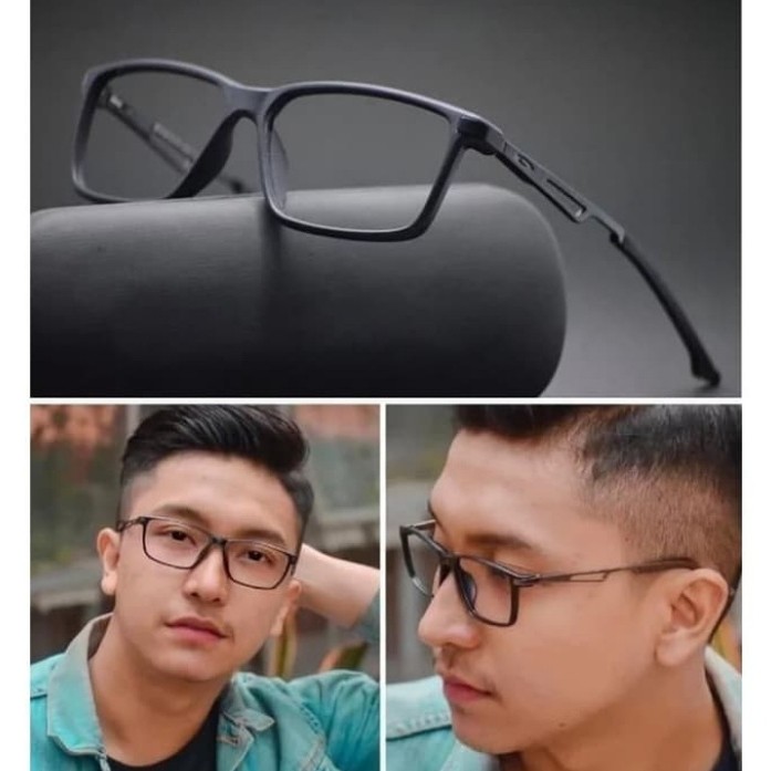 Kaca mata pria/frame kaca mata minus/kaca mata radiasi 3218-hitam ...