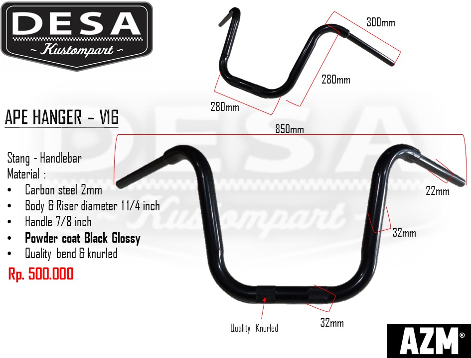 Stang Custom Stang Motor Stang Chopper Bobber Stang SM V16 Ape Hanger ...