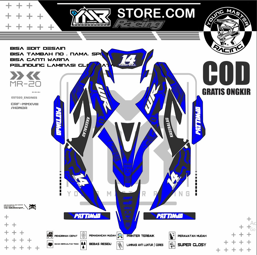 stiker decal desain suka suka unutk semua jenis kendaraan bermotor kode ...