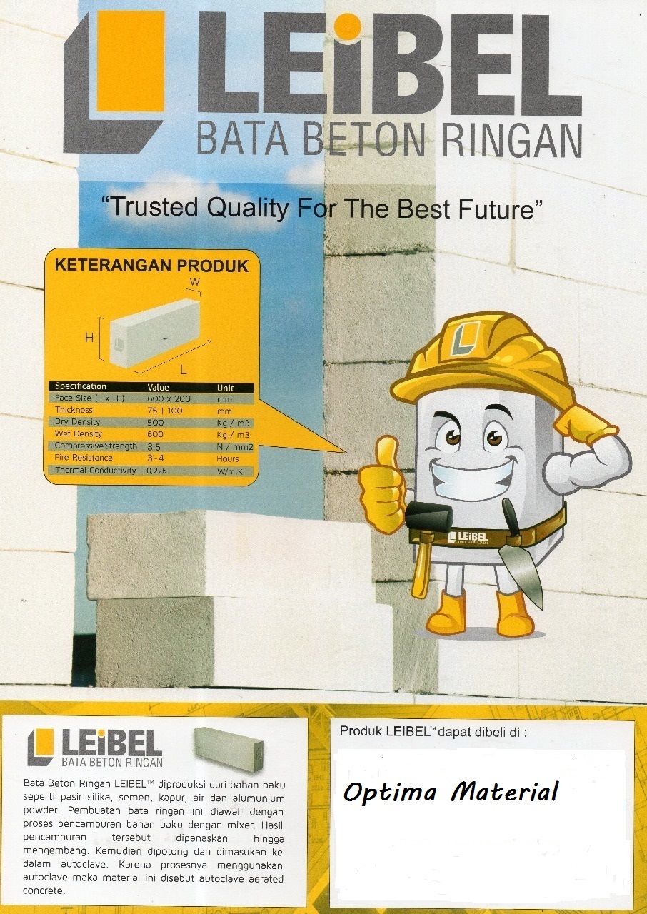 BATA RINGAN LEIBEL AAC 10,8 M3 hanya Bandung area. | Lazada Indonesia
