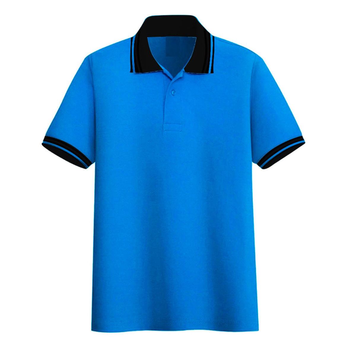 E39 - Kaos Polo Shirt BIRU TURKIS Kerah Kombinasi List UNISEX | Lazada ...