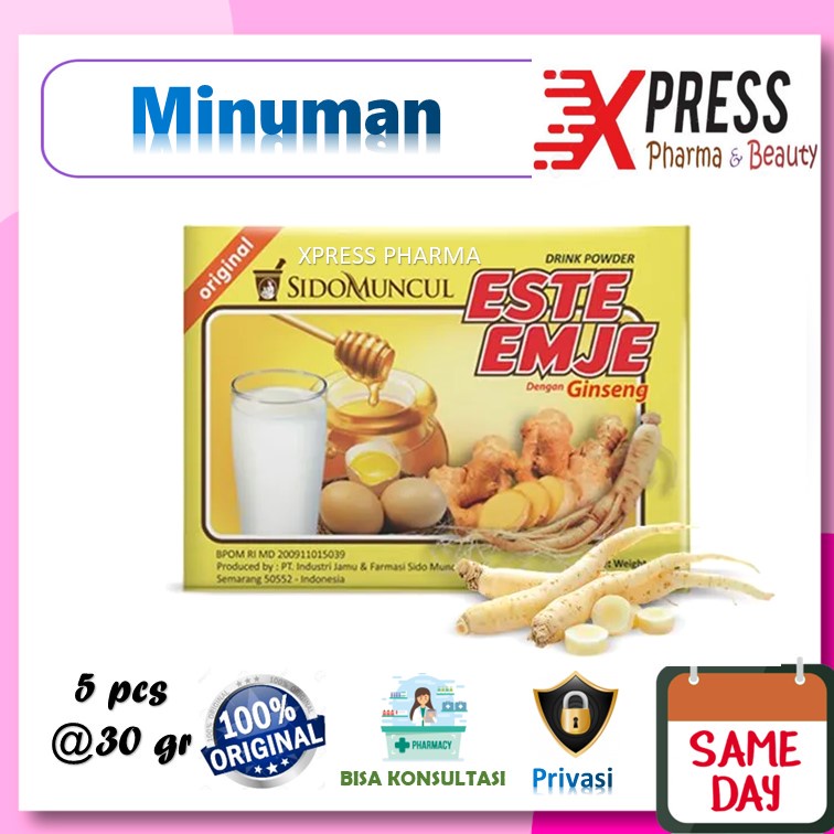 ⚡XPRESS⚡ ESTE EMJE Sidomuncul DUS isi 5 Sachet STMJ Susu Jahe Serbuk ...