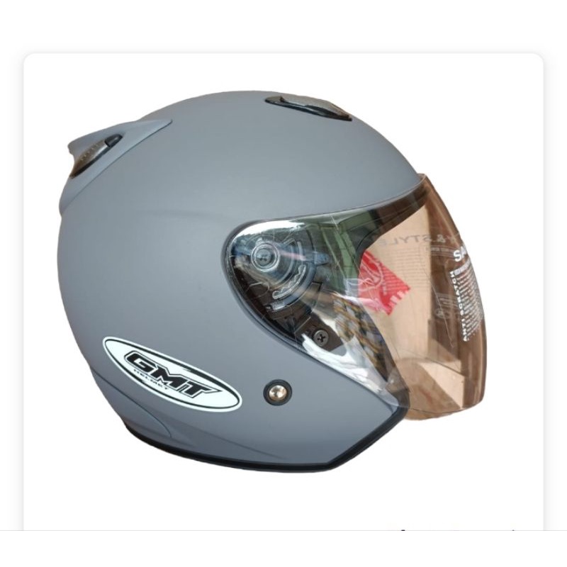 HELM HALF FACE DOUBLE VISOR GMT ARMY DOFF | Lazada Indonesia