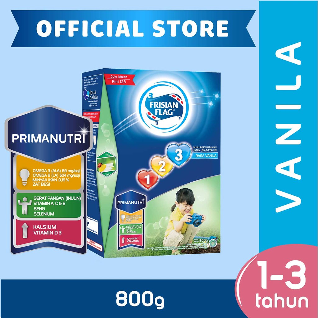 Frisian Flag Jelajah 123 Vanilla & Madu 800gr Box | Lazada Indonesia