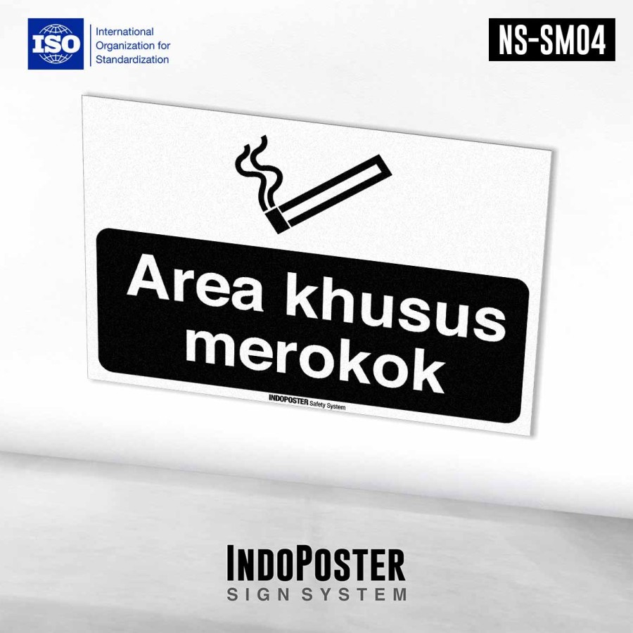Stiker K3 Safety Sign Standar ISO Area Khusus Merokok | Lazada Indonesia