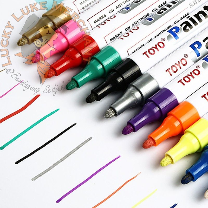 Spidol Permanen Marker TOYO Permanent Cat Spidol Warna Serbaguna Ban ...