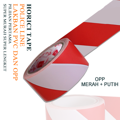 Warning tape merek Horici/OPP PVC Police Line tape Barricade tape 45mm ...