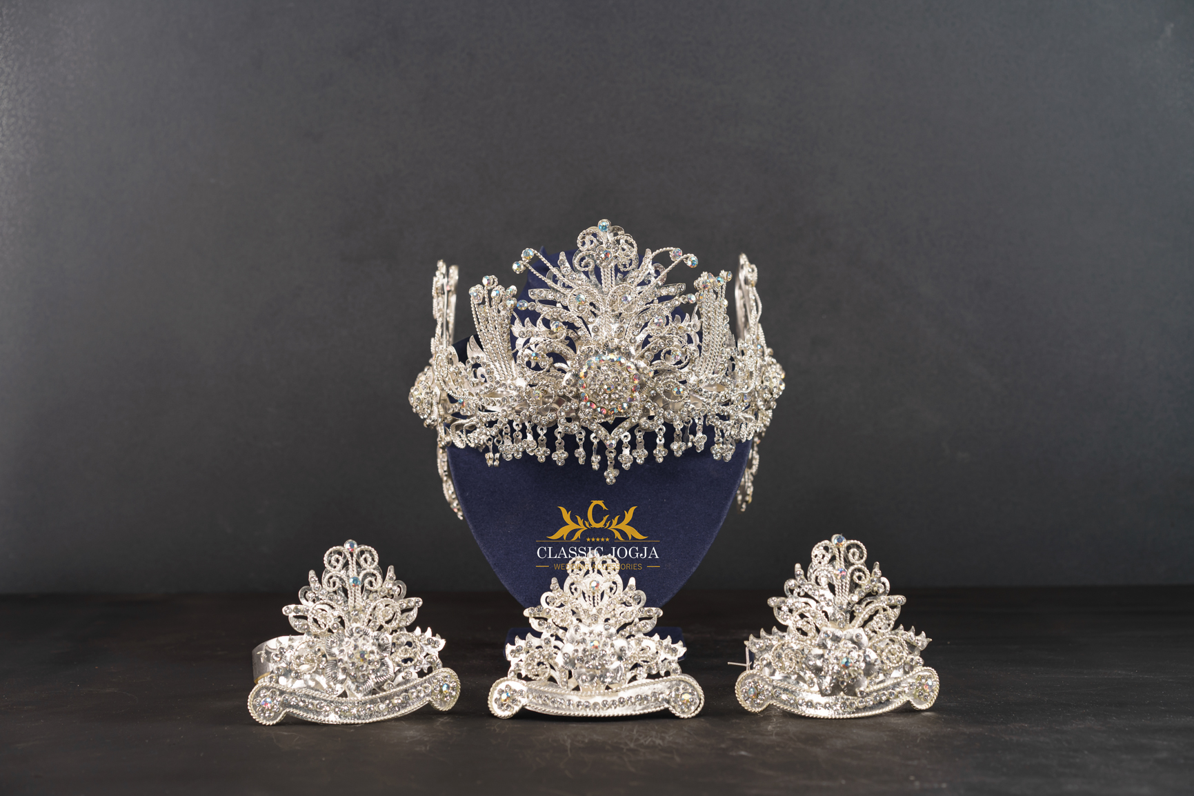 Mahkota Siger Sunda Pengantin Ciki Cabang 3 Silver Gold /set manten ...