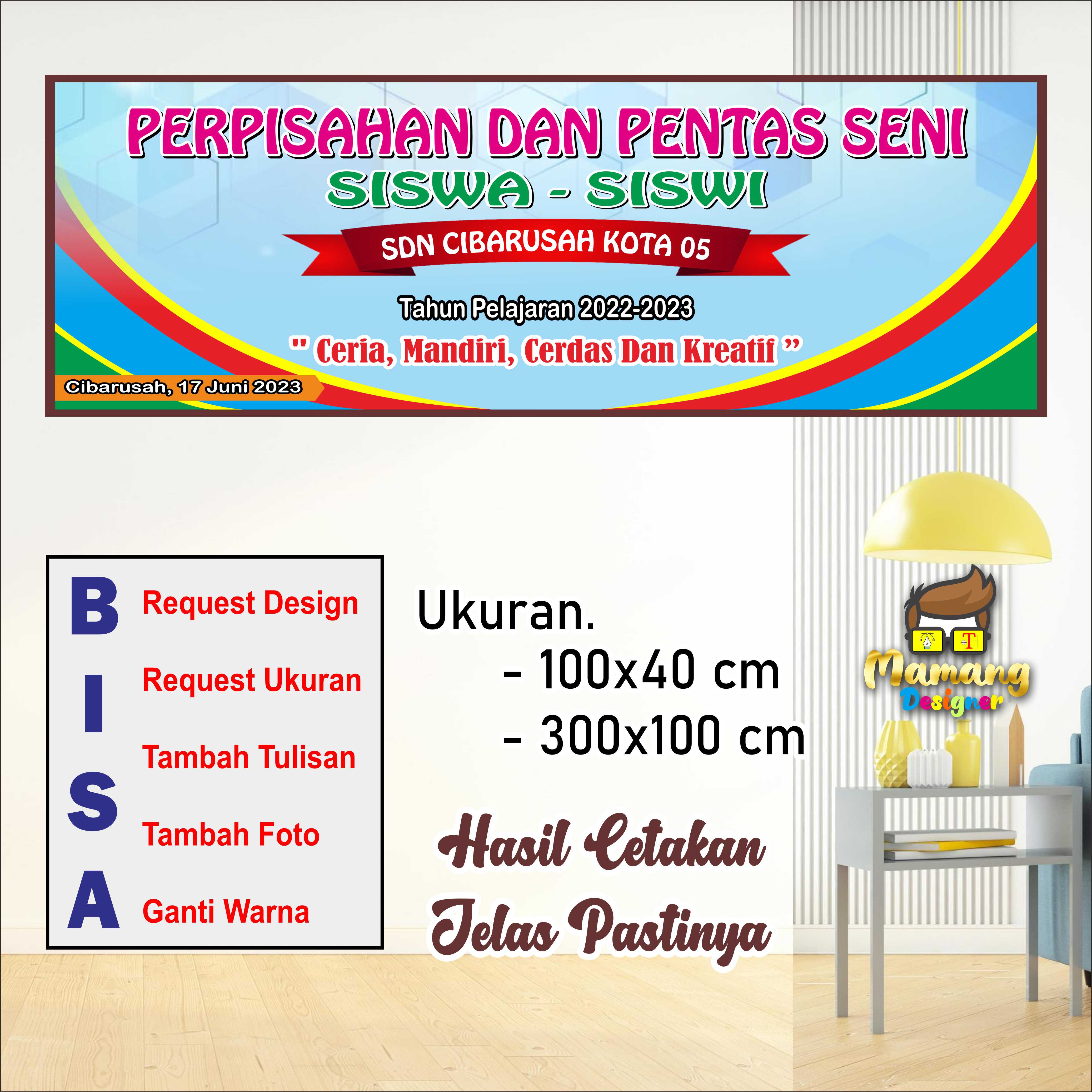 Cetak Spanduk Banner Perpisahan Sekolah Atau Wisuda Sekolah bb | Lazada ...