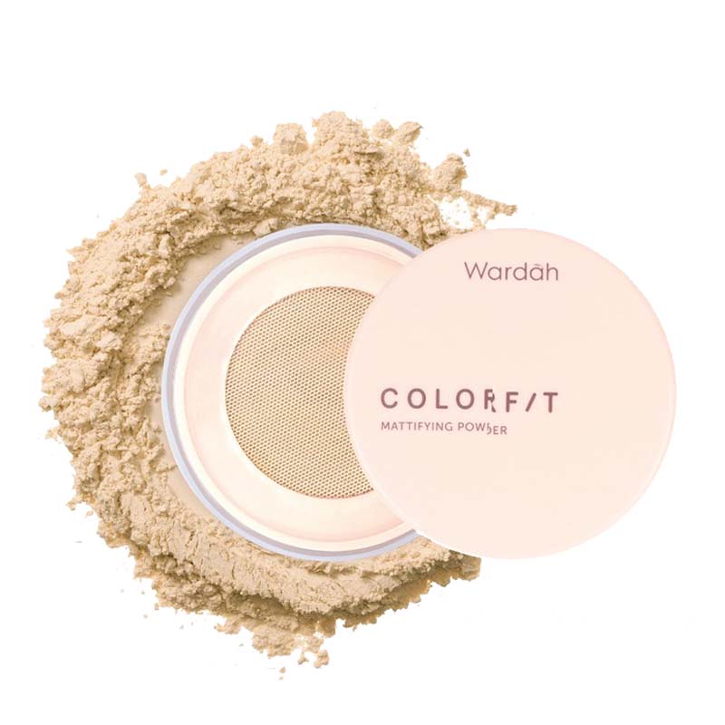 Wardah Colorfit Mattifying Powder 15 gram Bedak Tabur Loose Powder ...