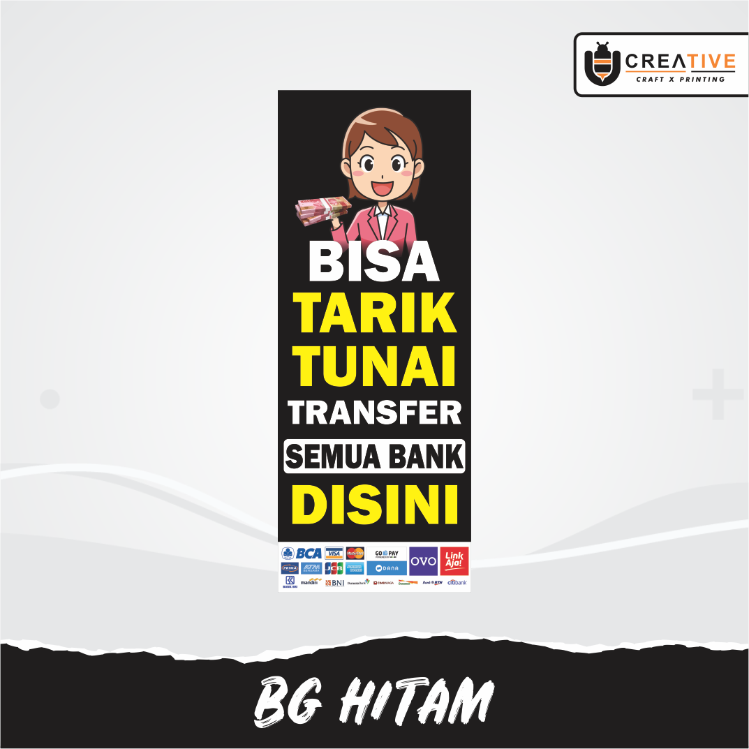 Spanduk / Banner Tarik Tunai Transfer Semua Bank | Lazada Indonesia
